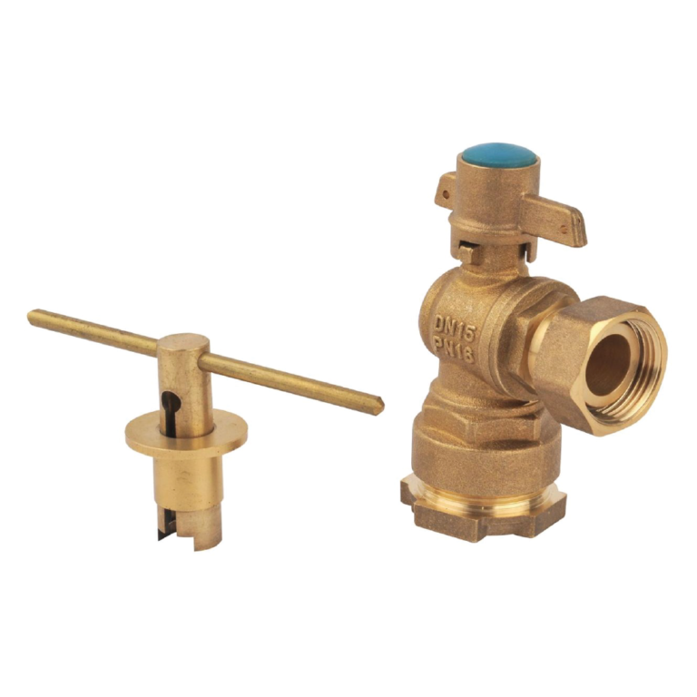 Brass Angle Lockable Ball Valve With Small Handle