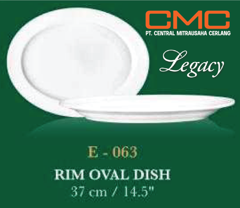 RIM Oval Dish 37cm (Piring Saji Putih) by Legacy - CMC Solution