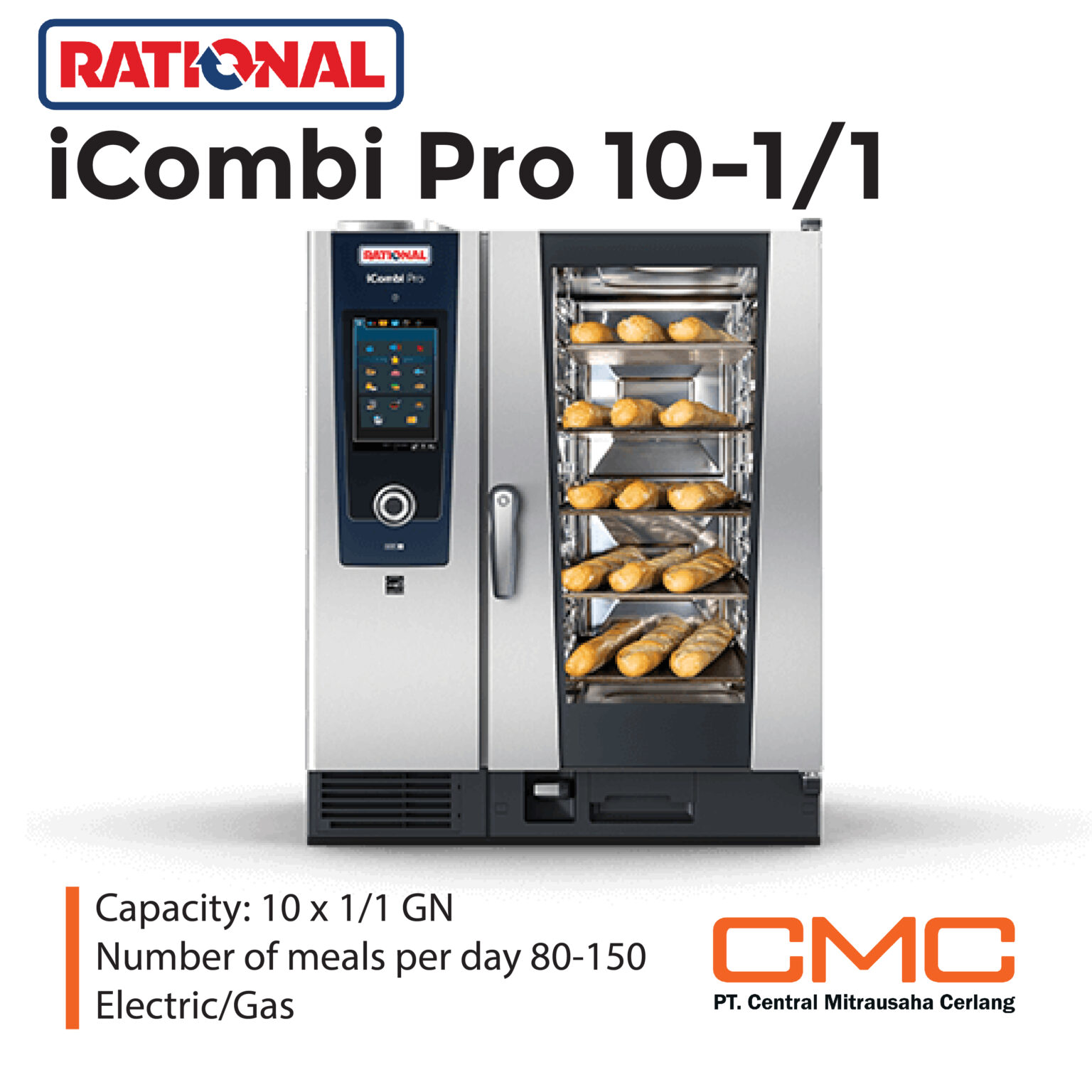 Combi Oven Pintar iCombi Pro 10-1/1 10 Tray Electric - CMC Solution