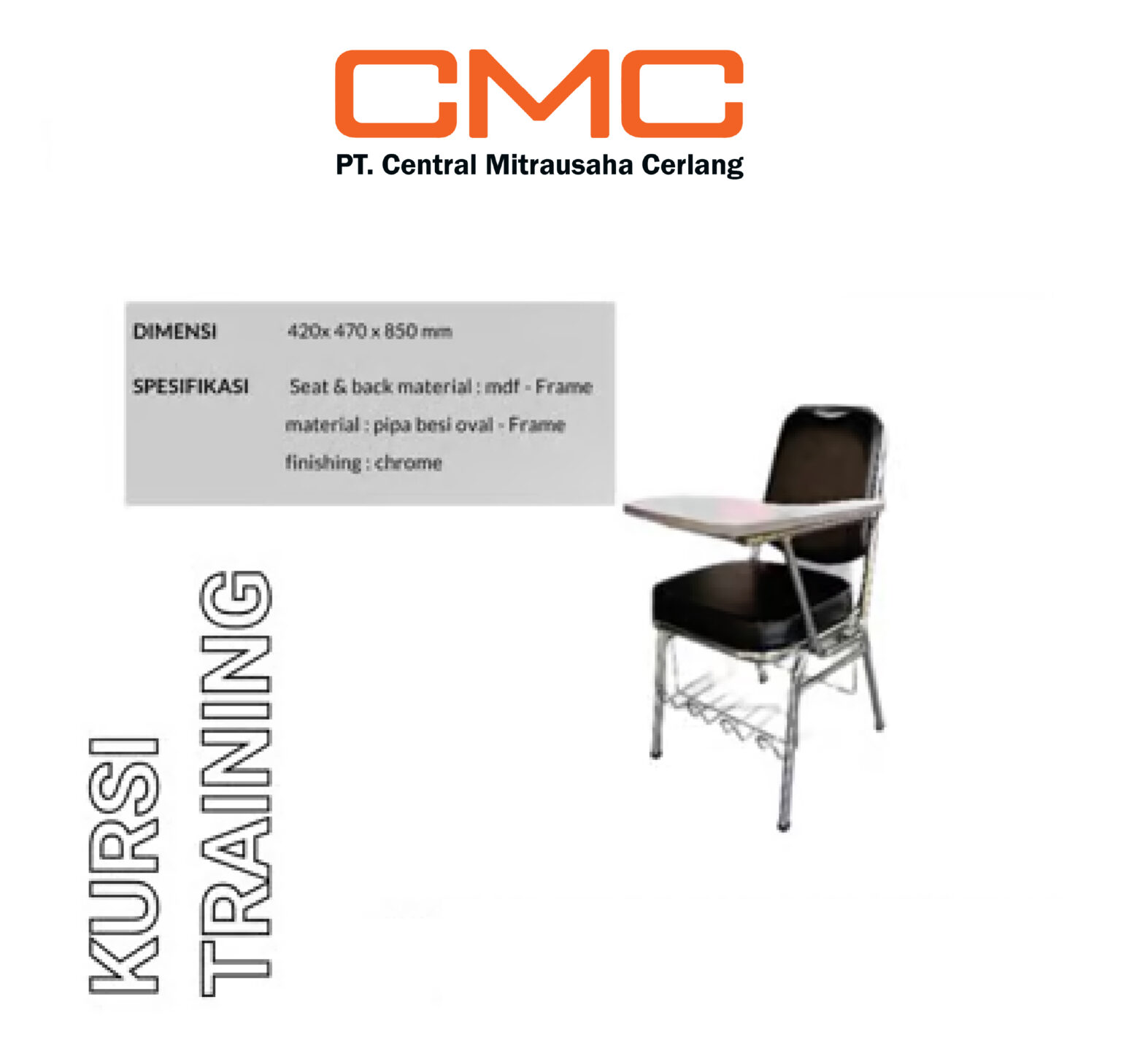 Kursi Kampus Training Lipat Model Klasik - CMC Solution