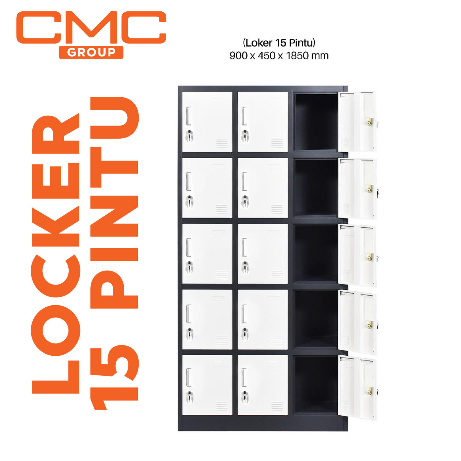 Locker Besi Ukuran 15 Pintu Untuk Sekolah dan Kantor - CMC Solution